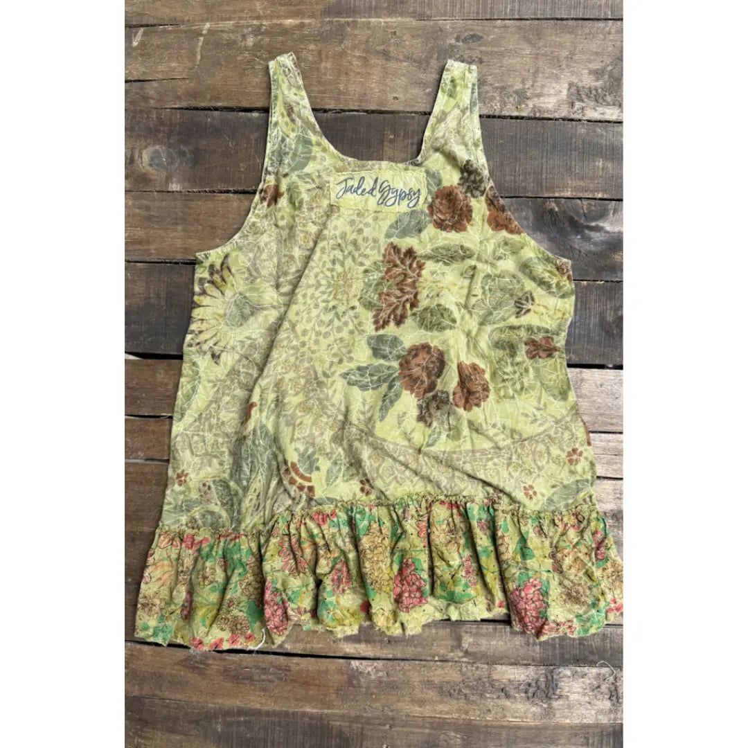 Jaded Gypsy - Fields of Dreams Tank - Moss – Shop Hannah Closet