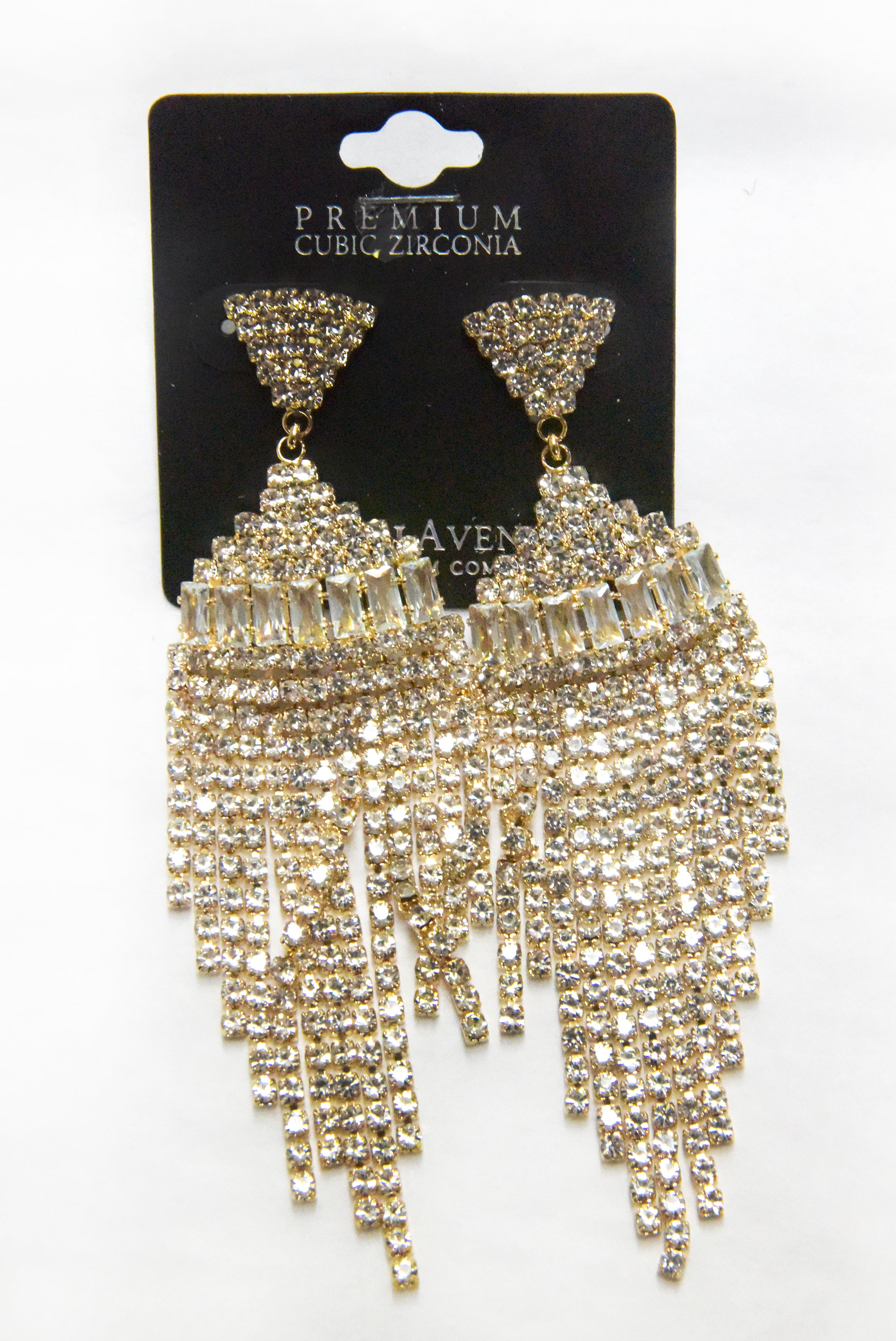 Rhinestone Triangle Waterfall Earrings - Post – Shop Hannah Closet